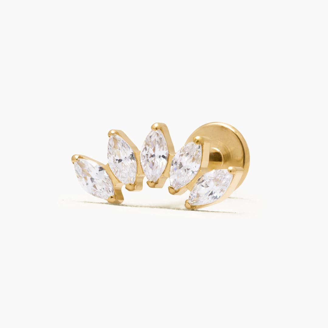 CROWN PIERCING TITANIO - GOLD - WATERPROOF – Autentica