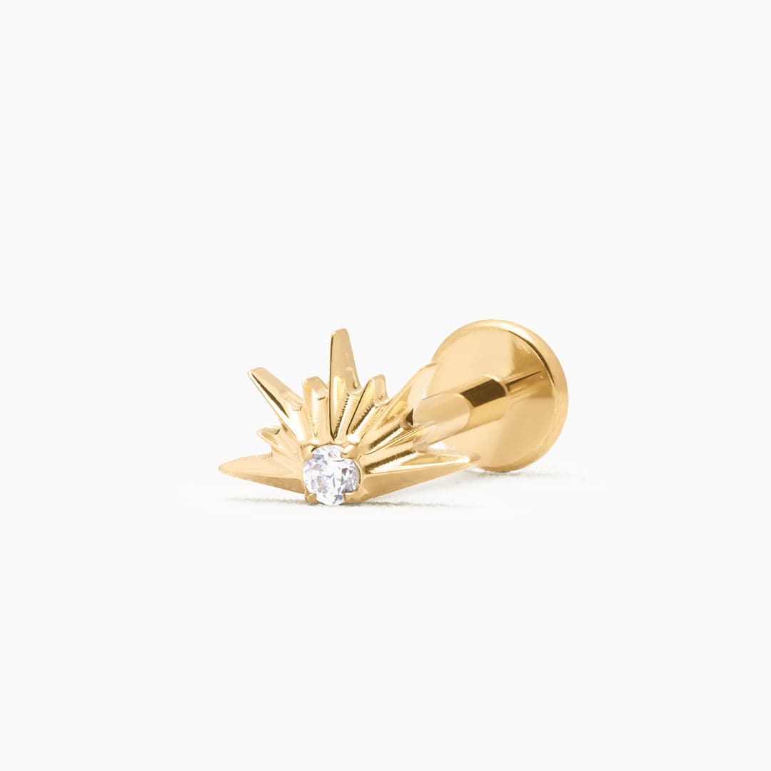 SOLARIS PIERCING TITANIO - GOLD - WATERPROOF – Autentica