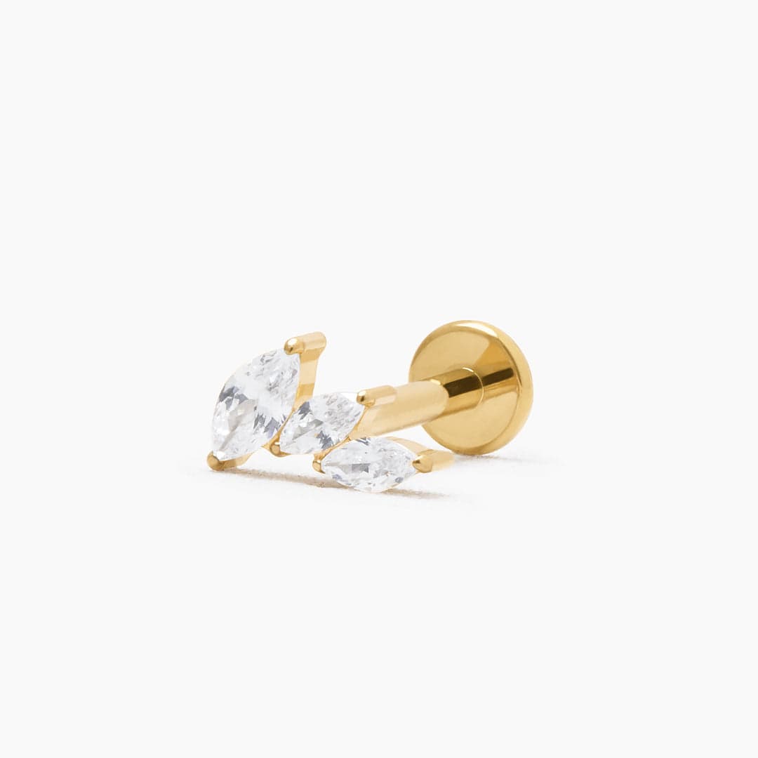SAMIRA PIERCING TITANIO - GOLD - WATERPROOF – Autentica